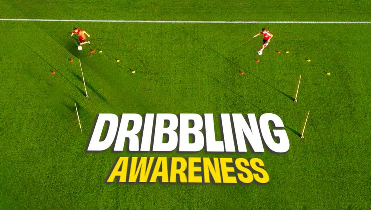 Dribbling Drill with Scanning Cues & Passing Combo