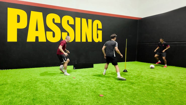 POV One-Touch Passing Drill | Rebounder + Partner Combo