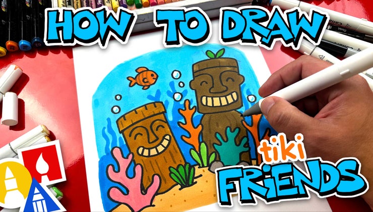 How To Draw An Underwater Tiki Friends