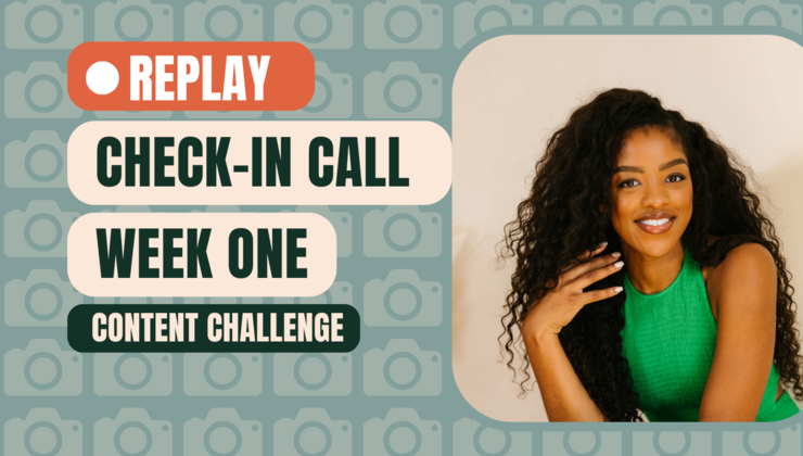 Content Challenge Check-In Week 1 - Replay