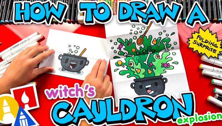 How To Draw A Witch's Cauldron Folding Surprise