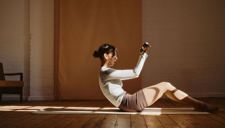 Pilates with Hand Weights Challenge
