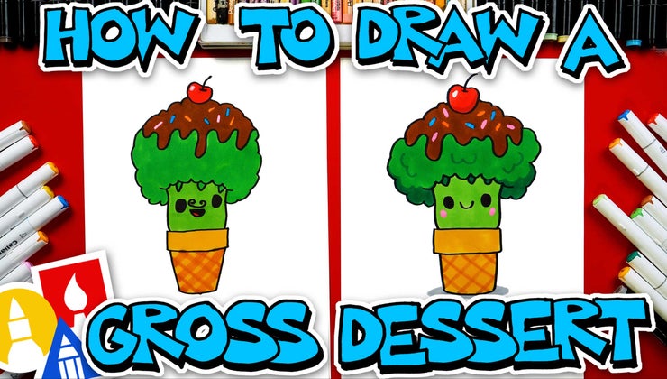 How To Draw A Gross Dessert – Broccoli Ice Cream