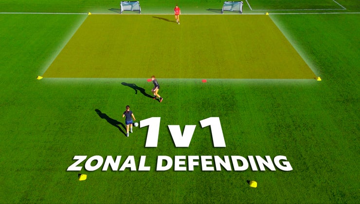 1v1 Confidence Drill – Zonal Defending, Skills & Speed