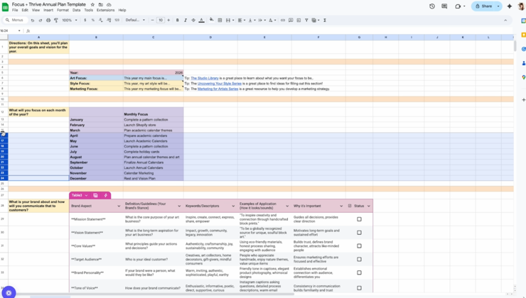 Bonus 2_ Annual Plan Template Demo for Creatives: Organize Your Year in ...