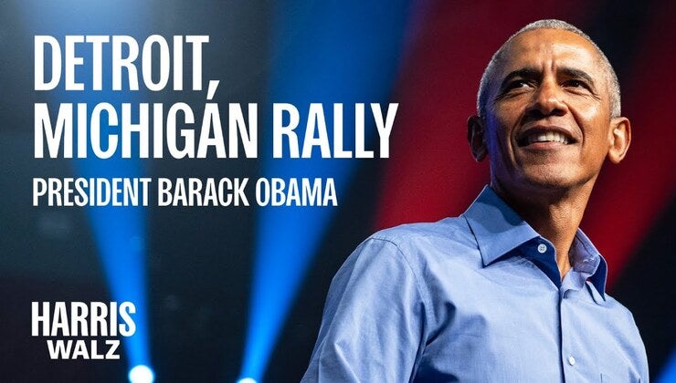 President Barack Obama and Eminem at Detroit, MI Rally