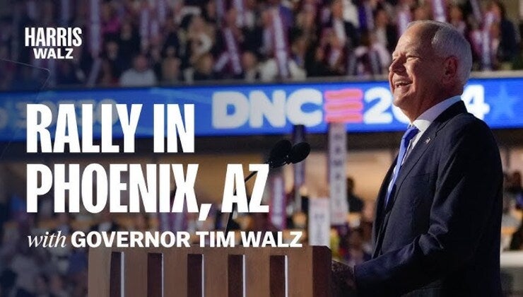 Gov. Tim Walz Rally in Phoenix, Arizona | Harris-Walz 2024