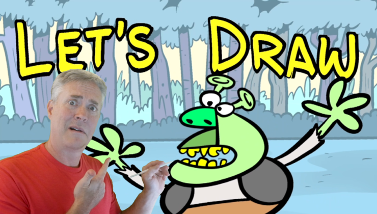 Draw Shrek using letter R / Fun Cartoon Lesson for Kids
