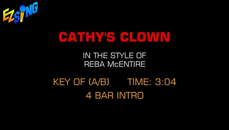 Reba McEntire - Cathy's Clown EZ Sing Version