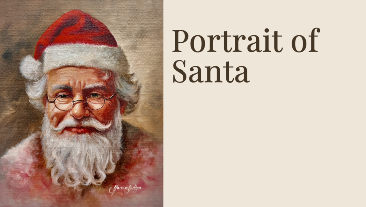 Santa Portrait | Original Oil Painting by Marion Dutton