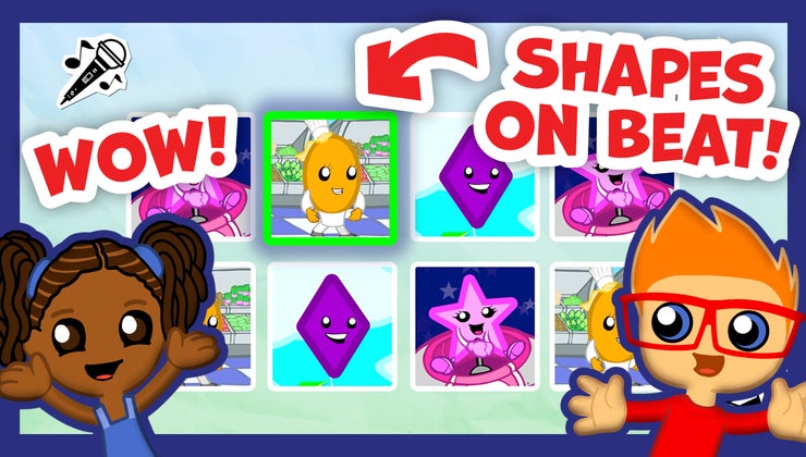 Preschool Prep Kids Club | Say The Shape On Beat! | Level 2