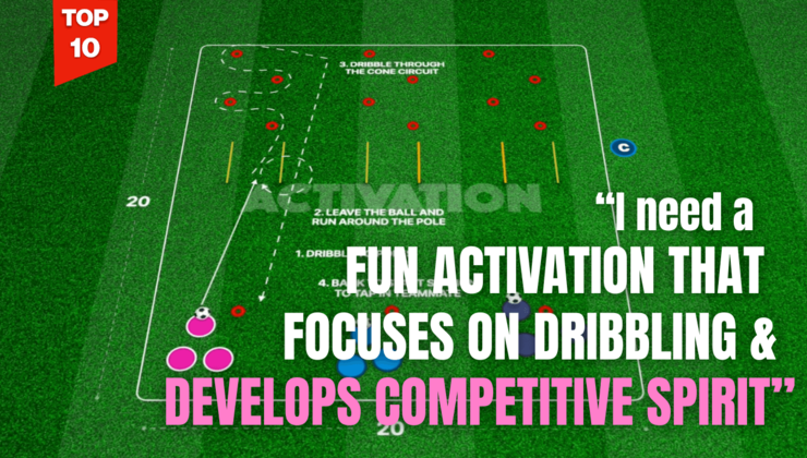 Dribbling Relay Race Activation | Warm Up (WU-46)