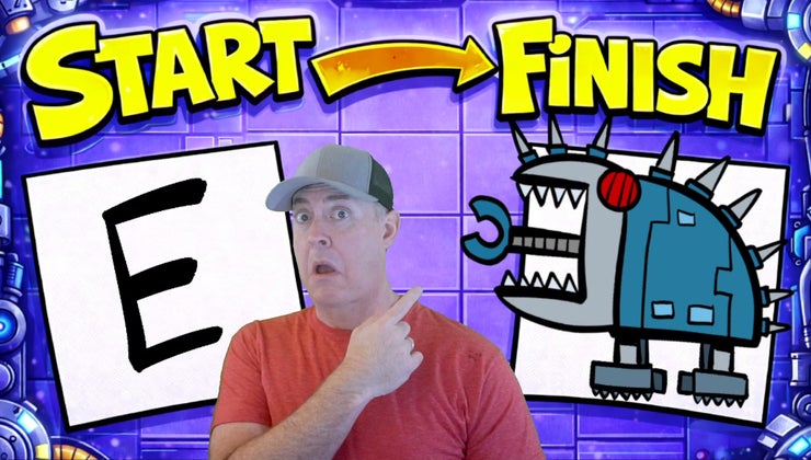 Draw Robot Monster E Harptoons