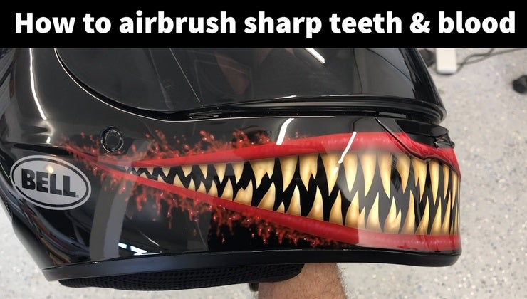 How to airbrush sharp teeth and blood | Airbrush University