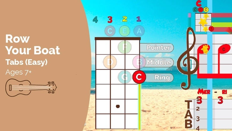 Row Your Boat (Ukulele Performance) | Prodigies Music