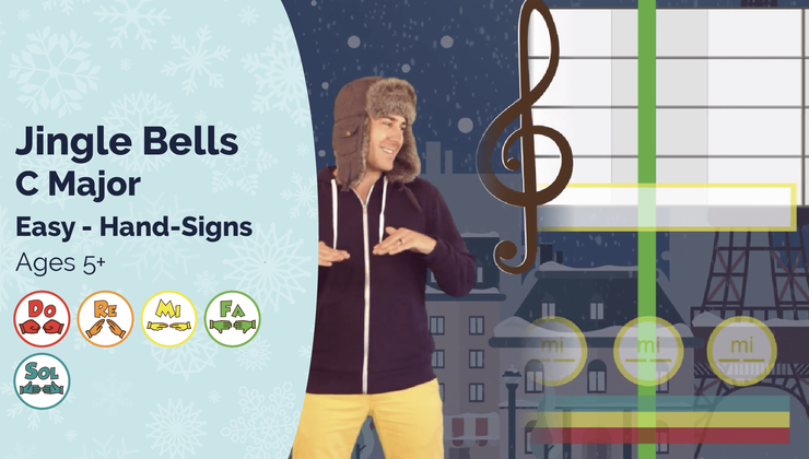 Jingle Bells—Hand Signs (Guided Performance) | Prodigies Music