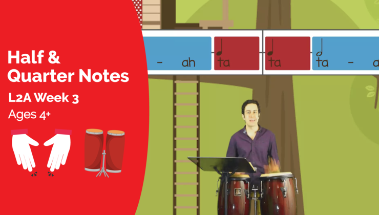 Half and Quarter Notes (Kodaly Lesson #2 -- Rhythm Tree)
