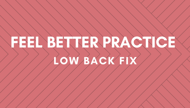 Feel Better Practice: Low Back Fix | The Elevate Practice