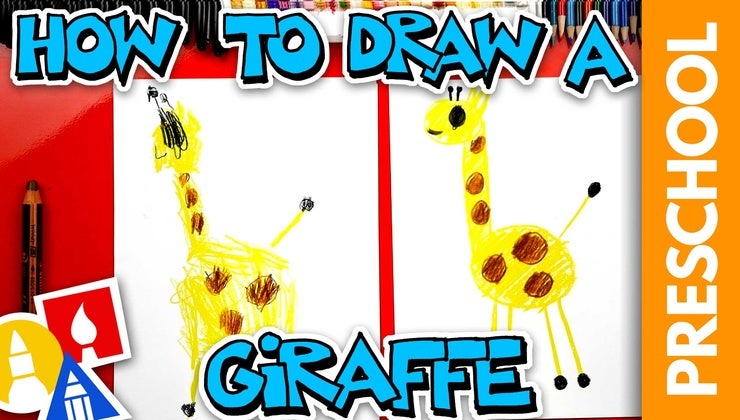 how to draw a giraffe with shapes