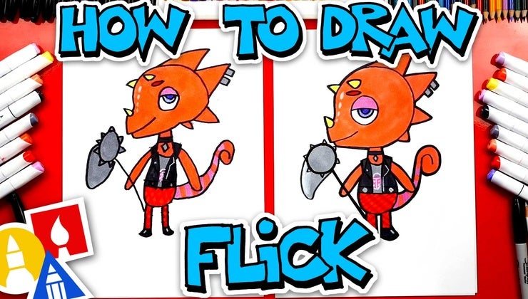 How To Draw Flick From Animal Crossing | Art For Kids Hub