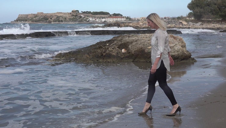 Liz Wetlook Leggings And Shirt In The Sea Mostwam