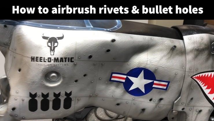 How to airbrush rivets and freehand bullet holes | Airbrush University