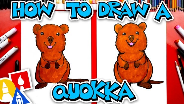 How To Draw A Quokka Wallaby | Art For Kids Hub