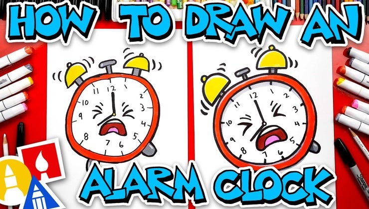 How To Draw An Alarm Clock | Art For Kids Hub