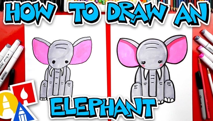fun2draw elephant