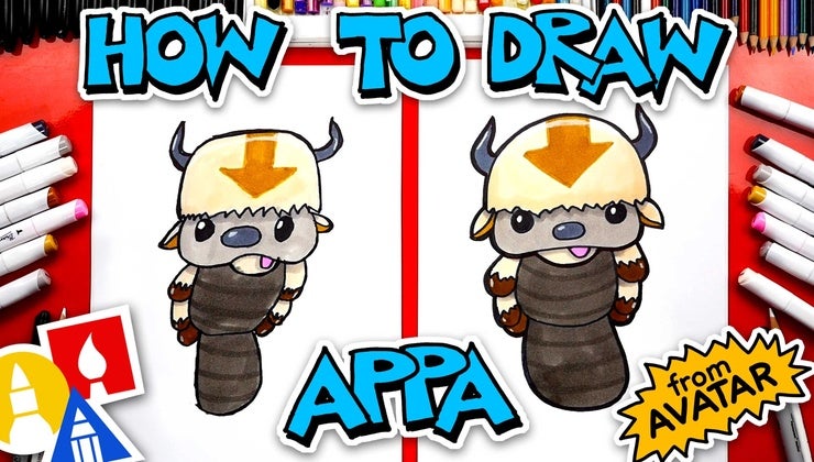 How To Draw Appa From Avatar: The Last Airbender | Art For Kids Hub