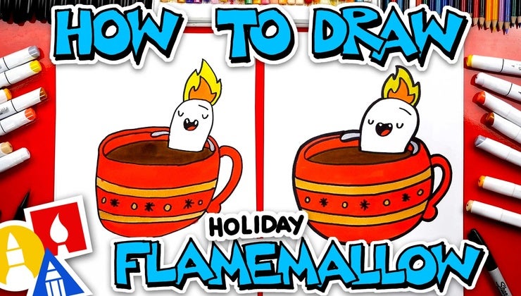 How To Draw Holiday Flamemellow - Together Time YouTube Kid | Art For ...