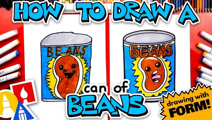 How To Draw A Funny Can Of Beans – Drawing With Form