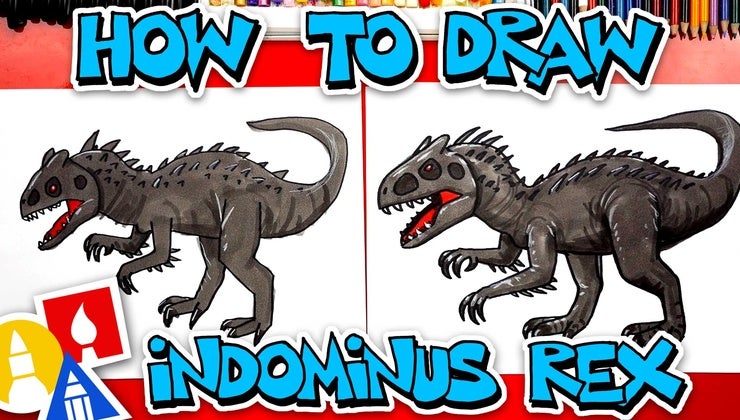 how to draw jurassic world logo