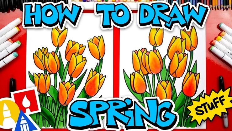 How To Draw Spring | Art For Kids Hub