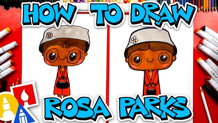 How To Draw Rosa Parks | Art For Kids Hub