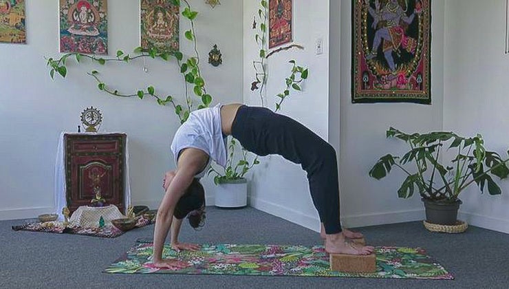 Wheel Pose - with props to support