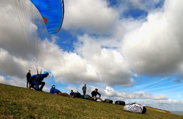 Ground training wing for paragliding