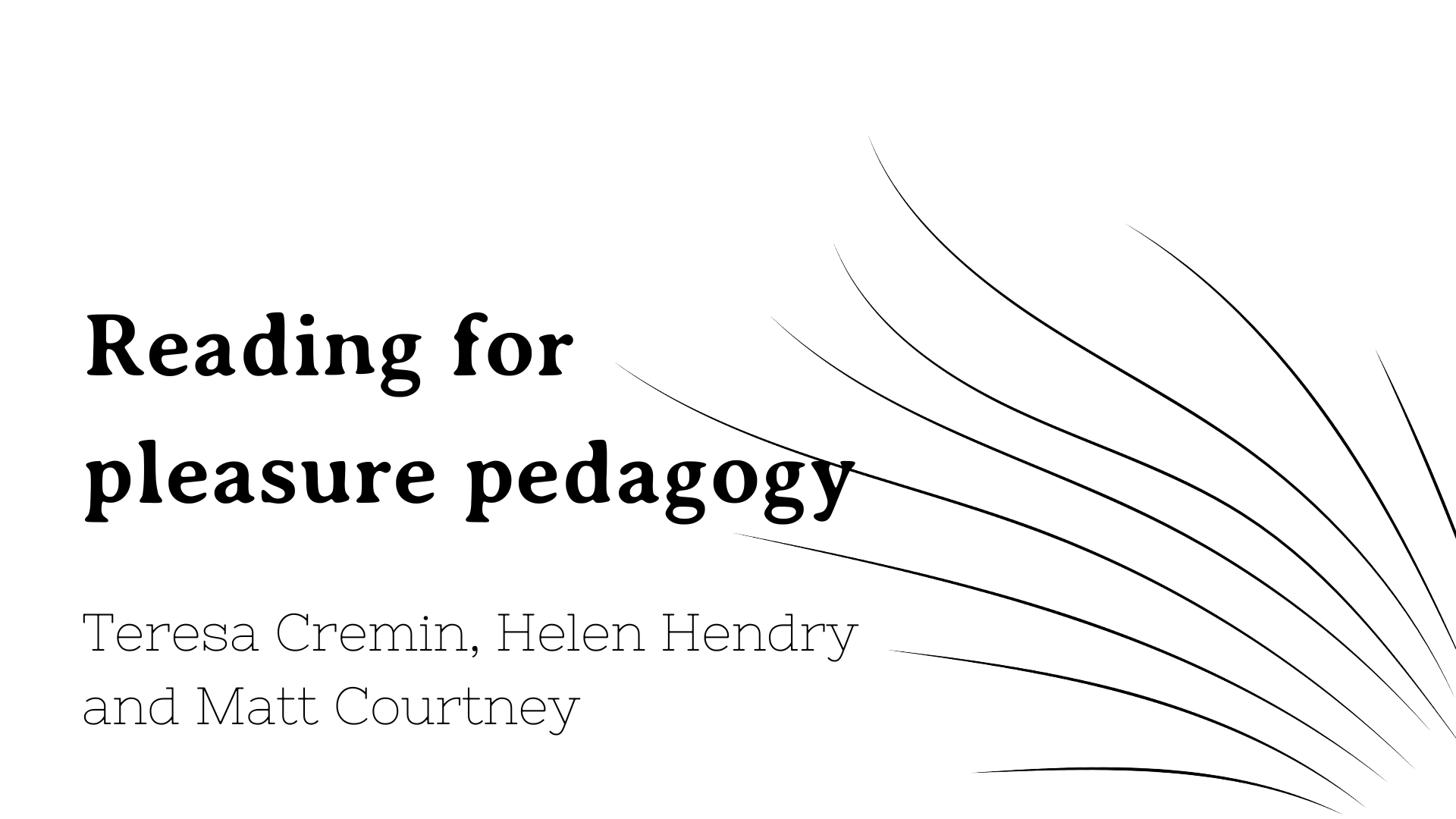 Reading for pleasure pedagogy