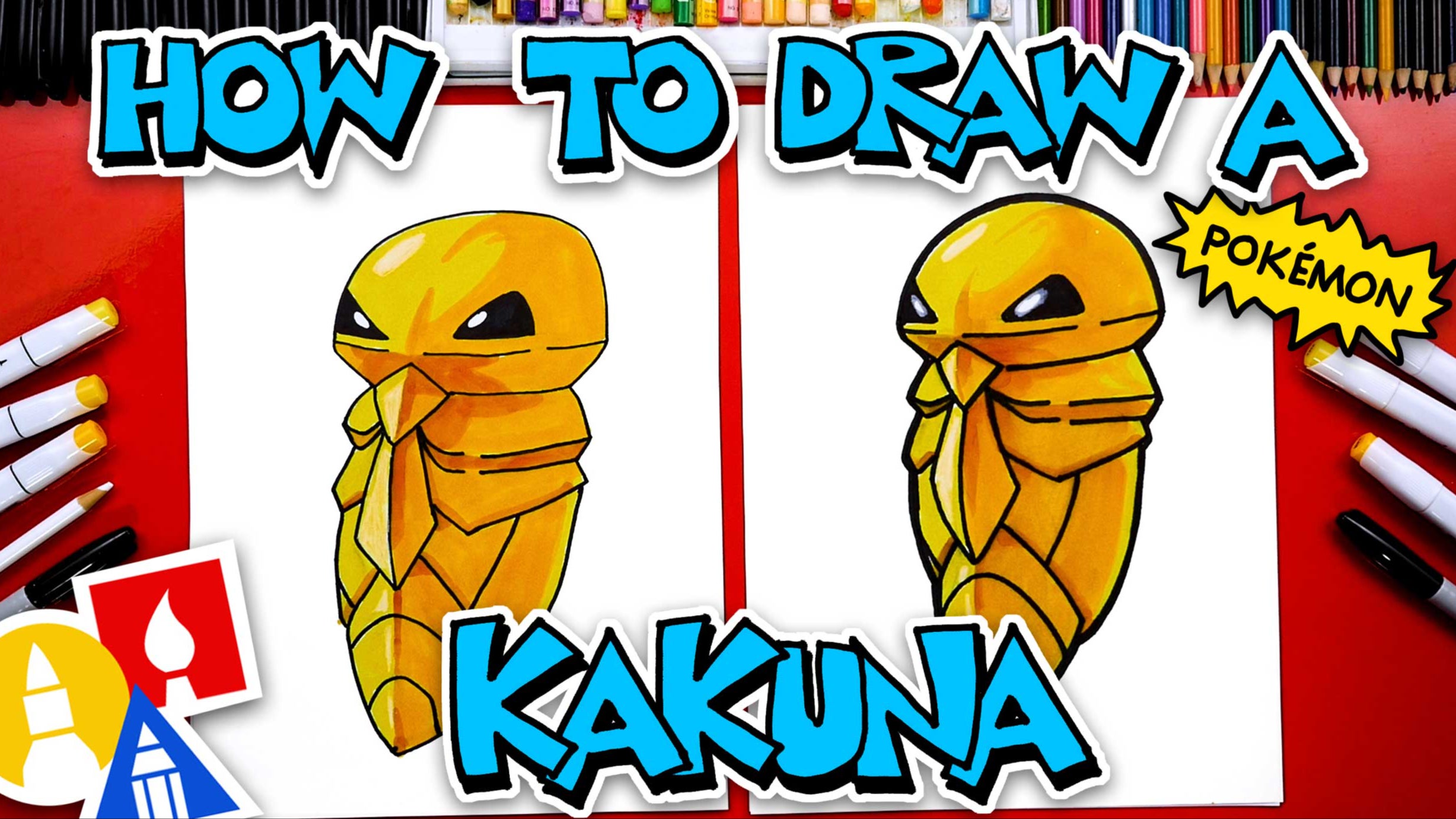 How To Draw Kakuna Pokemon | Art For Kids Hub
