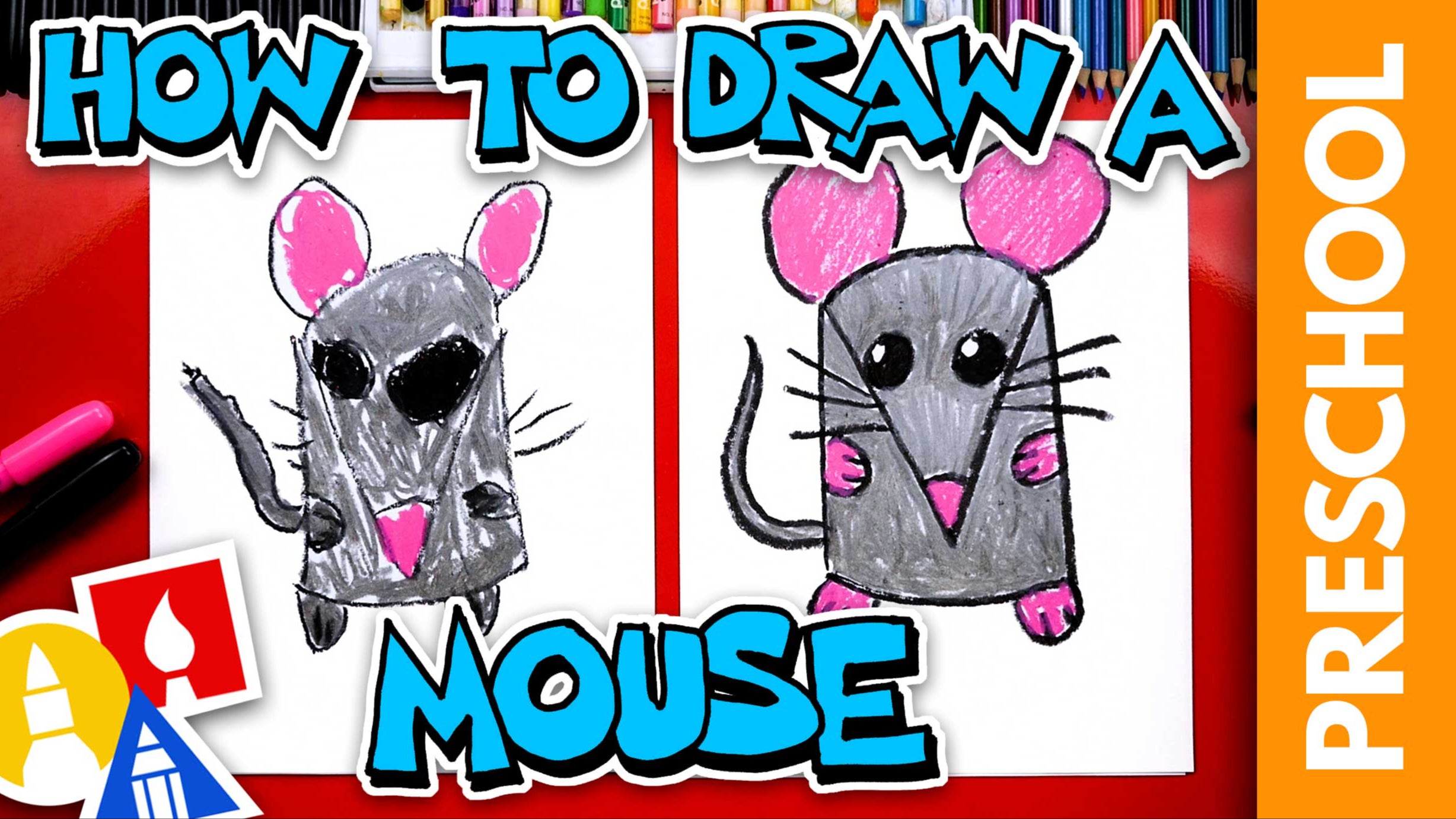 How To Draw A Mouse For Kids