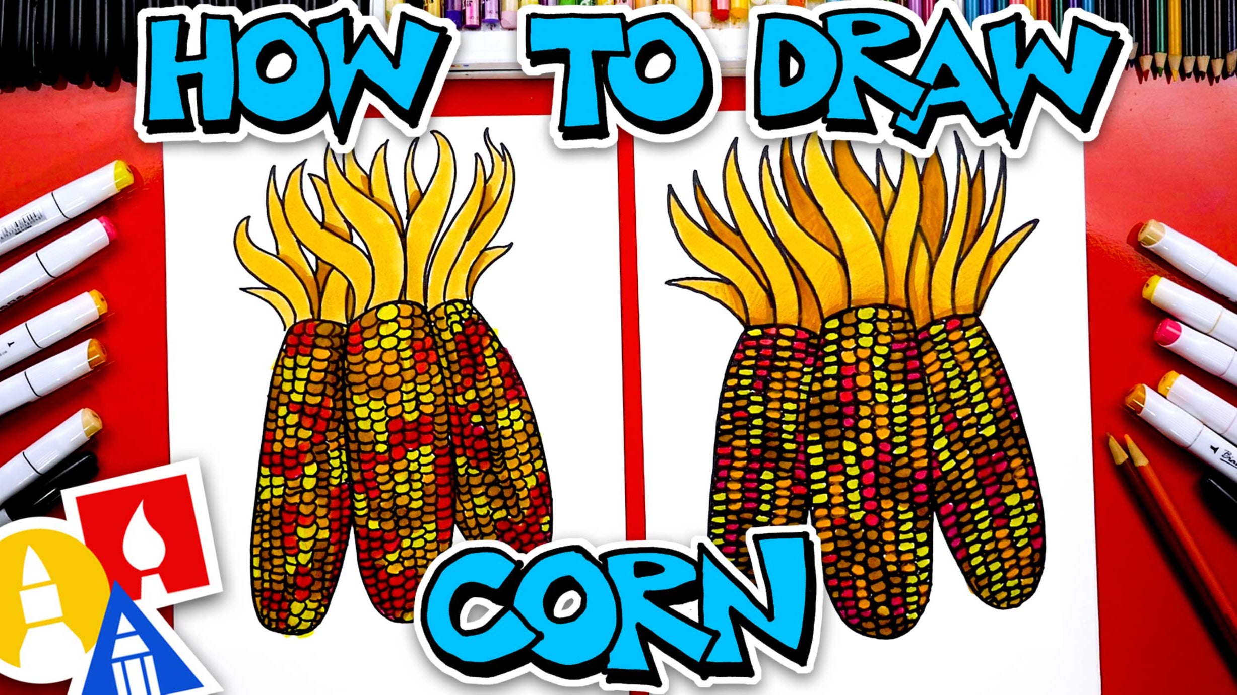 How To Draw Flint Corn | Art For Kids Hub