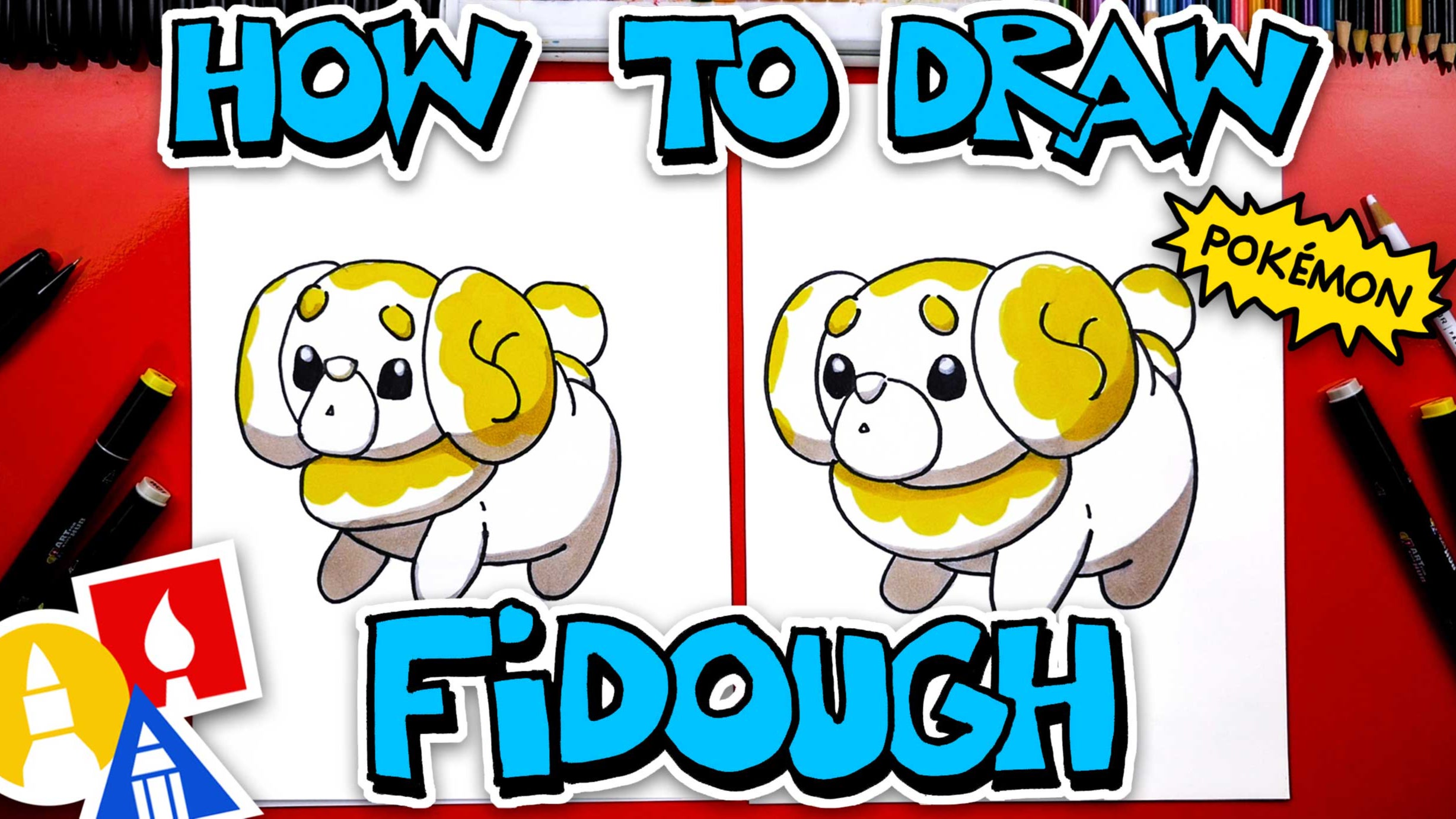 How To Draw Fidough Pokemon | Art For Kids Hub