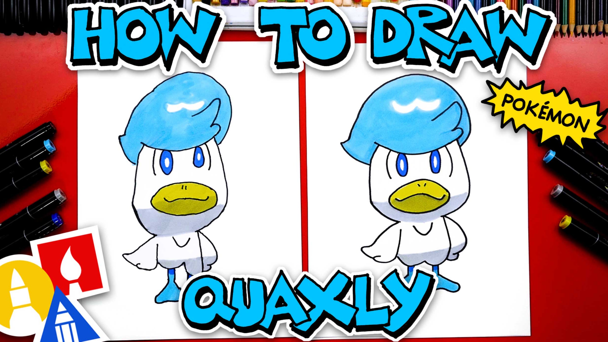How To Draw Quaxly Pokemon | Art For Kids Hub