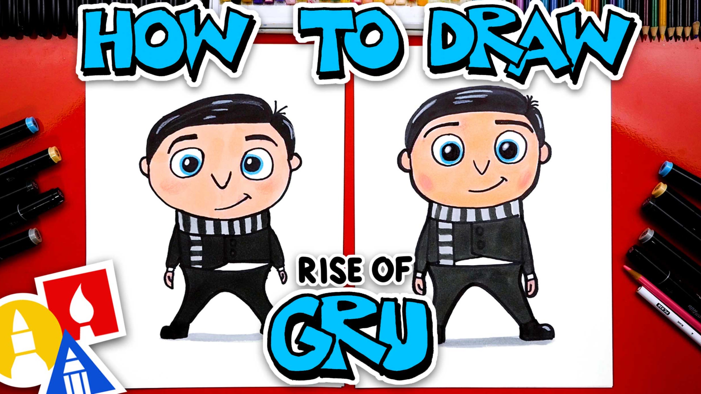 How To Draw Gru From Minions: Rise Of Gru | Art For Kids Hub