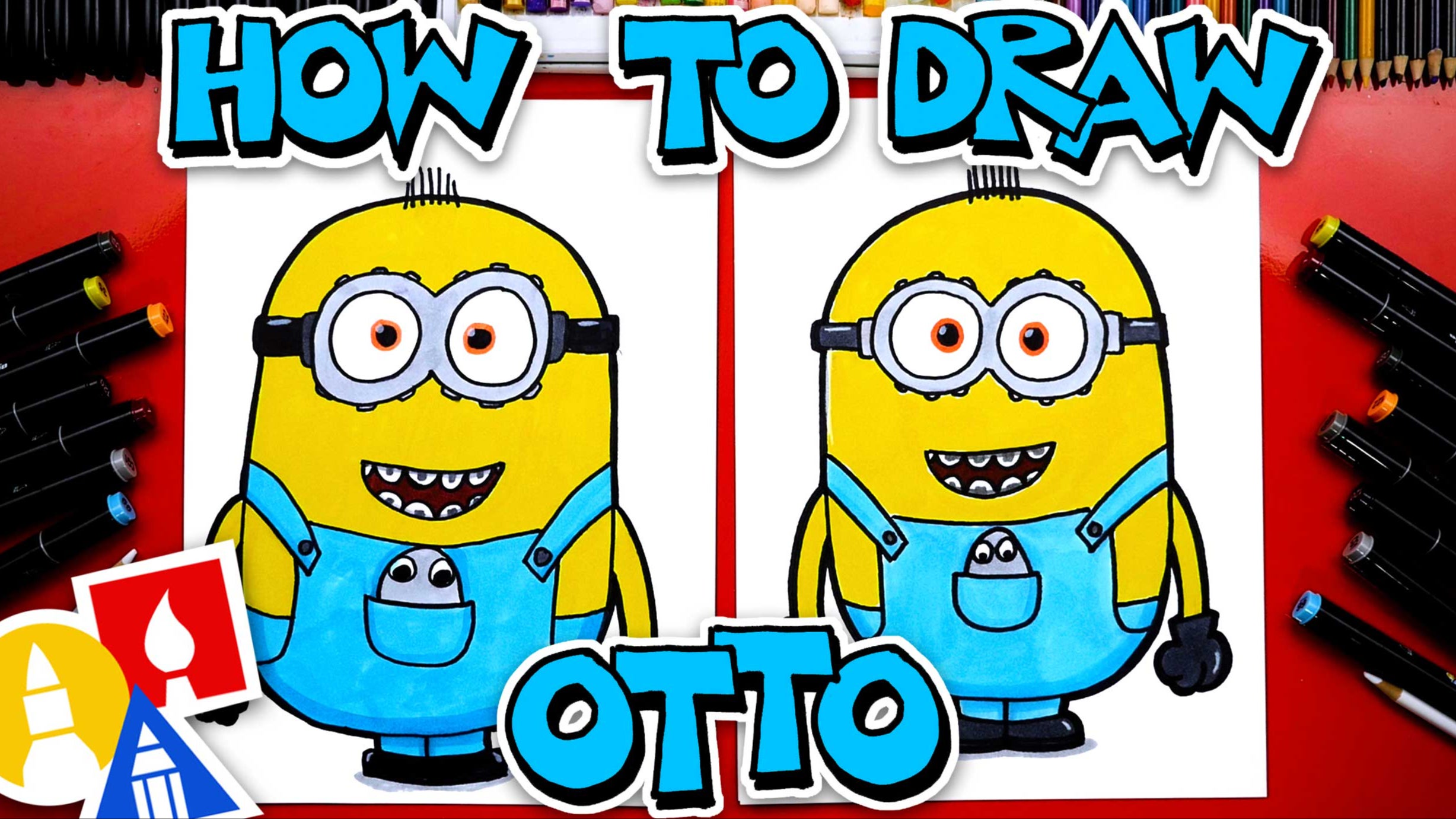 How To Draw Otto From Minions: Rise Of Gru | Art For Kids Hub