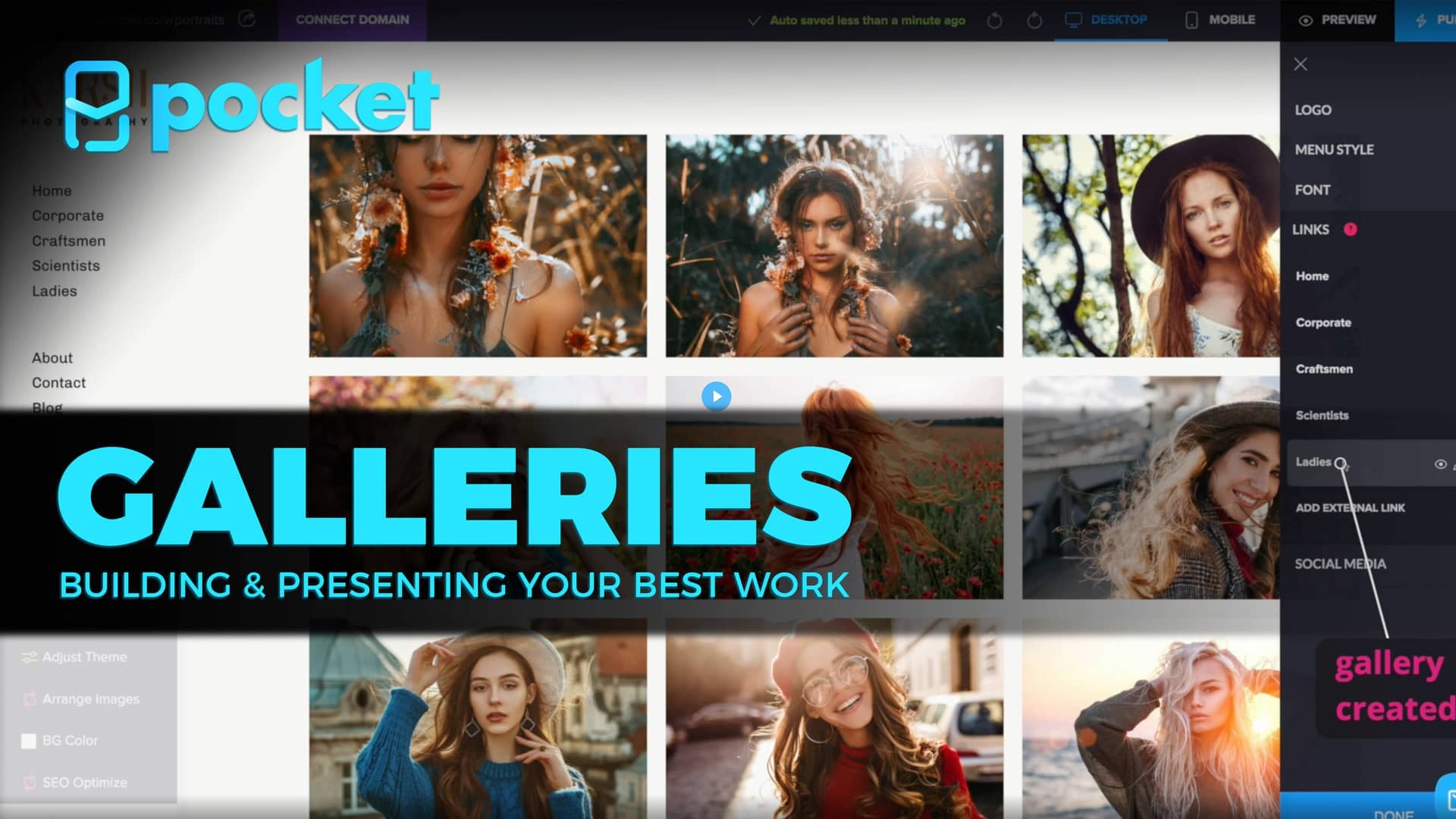 Creating Your First Gallery | Pocket Portfolio | PRO EDU