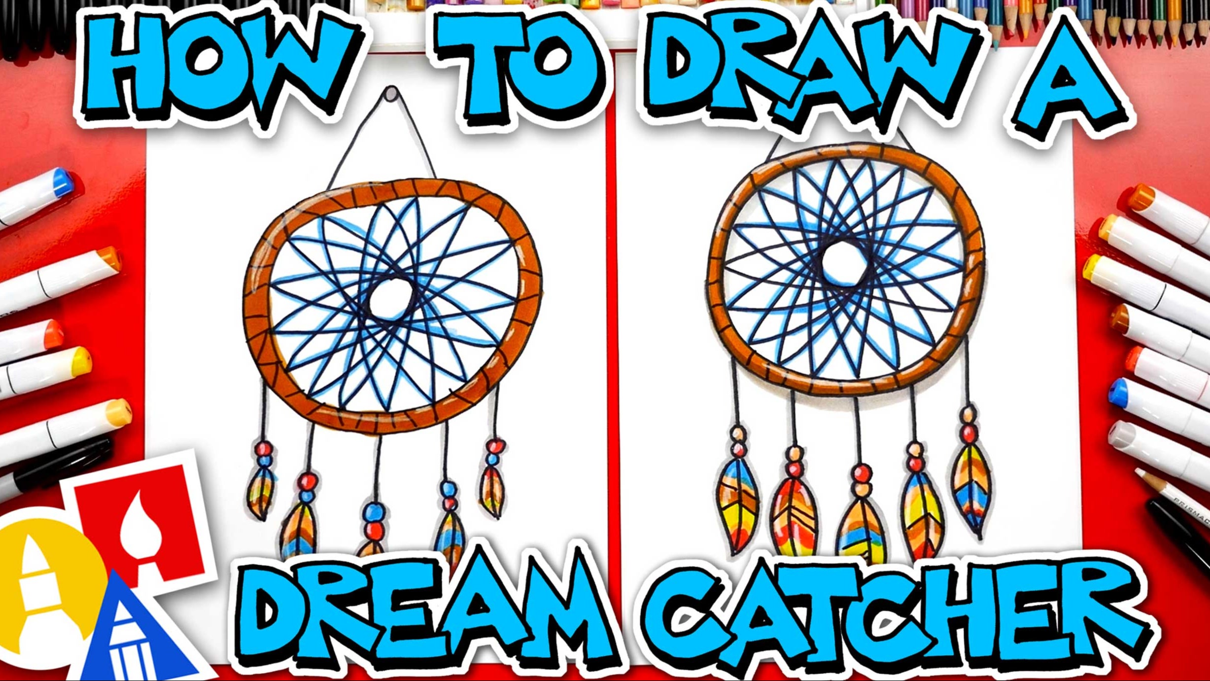 How To Draw A Dream Catcher | Art For Kids Hub