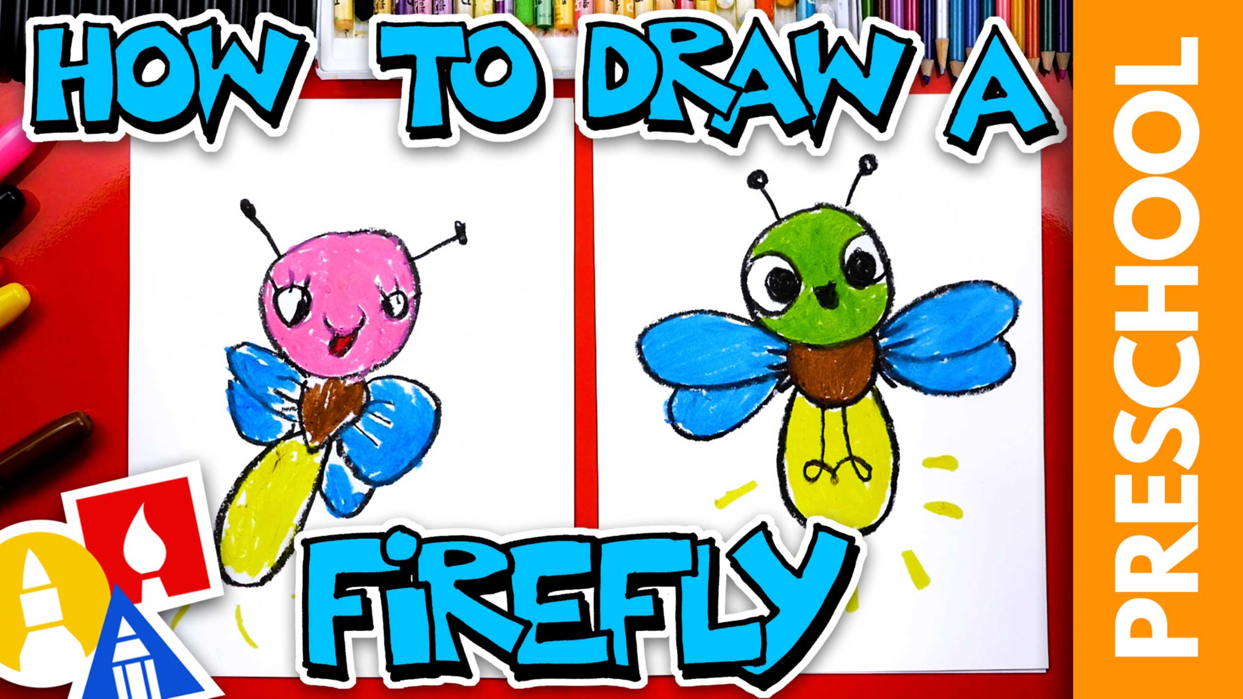 How To Draw A Firefly - preschool | Art For Kids Hub
