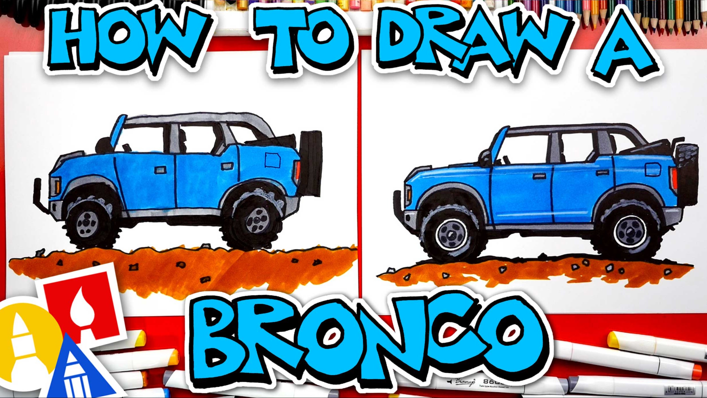 How To Draw A Ford Bronco | Art For Kids Hub