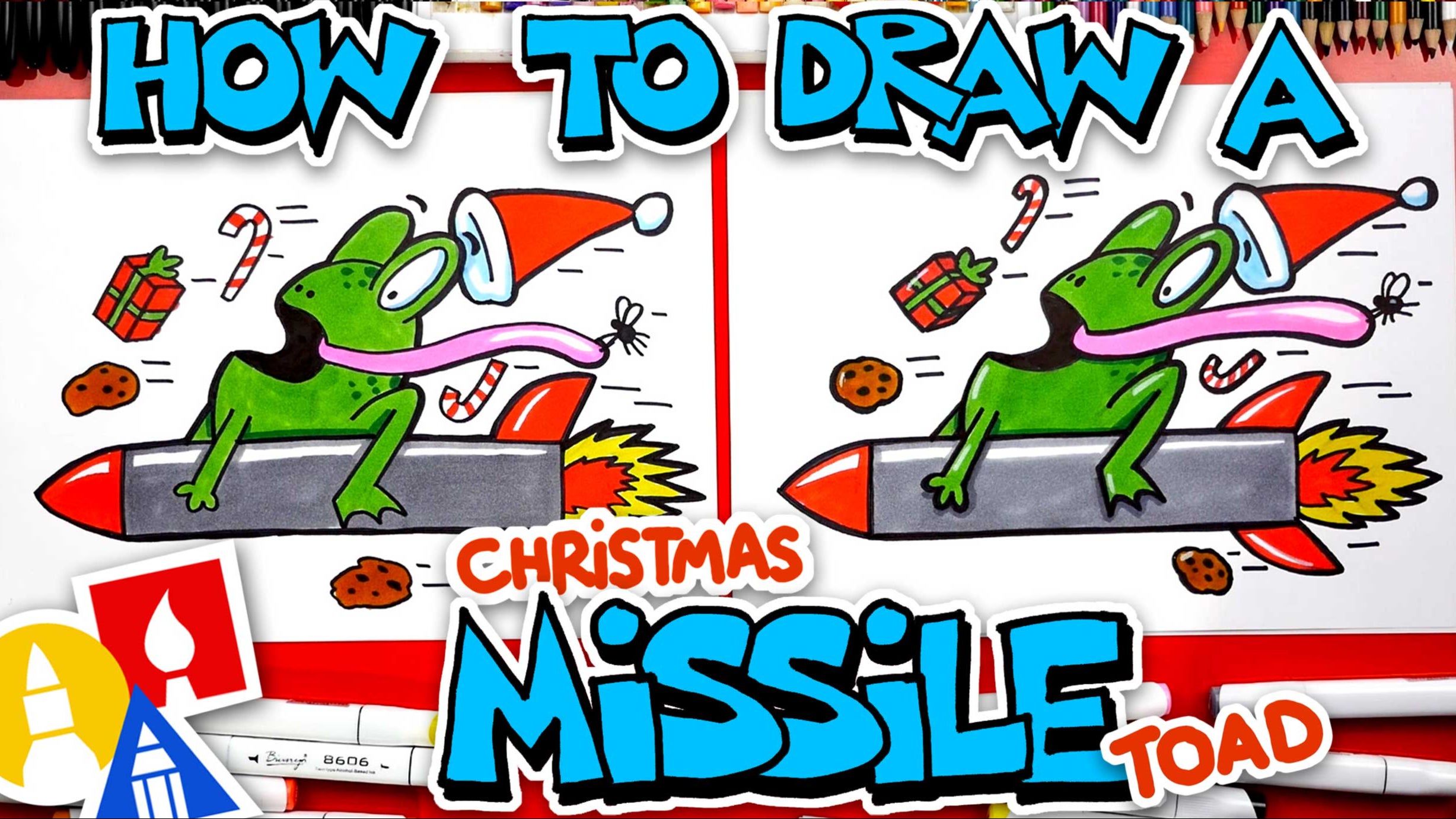 How To Draw A Missile Toad | Art For Kids Hub